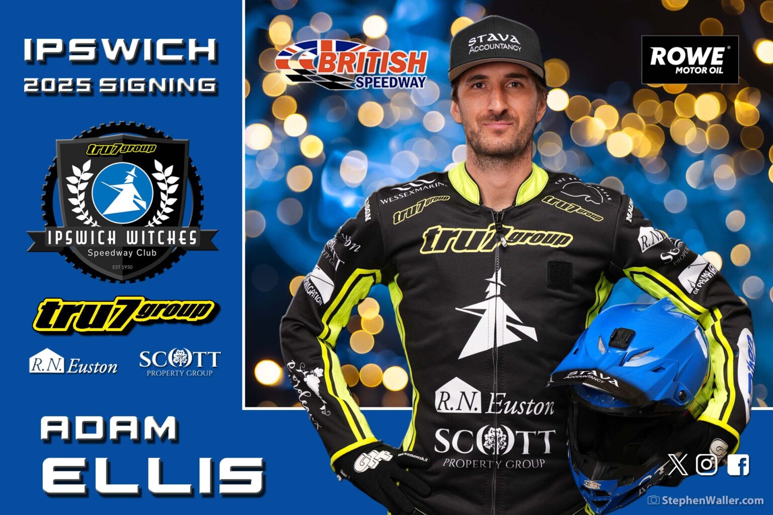 Adam Ellis returns to the Ipswich Witches in 2025 - Speedway Hub UK